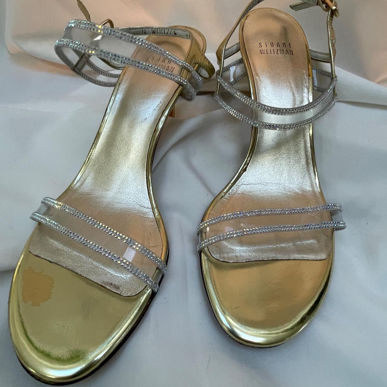 Stuart Weitzman Clear Strappy Sandals Kitten... - Depop