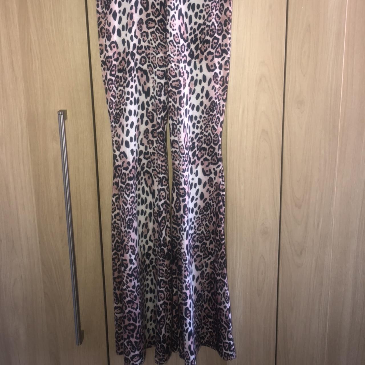 Pretty little thing Leopard Print Wide leg pants.... - Depop