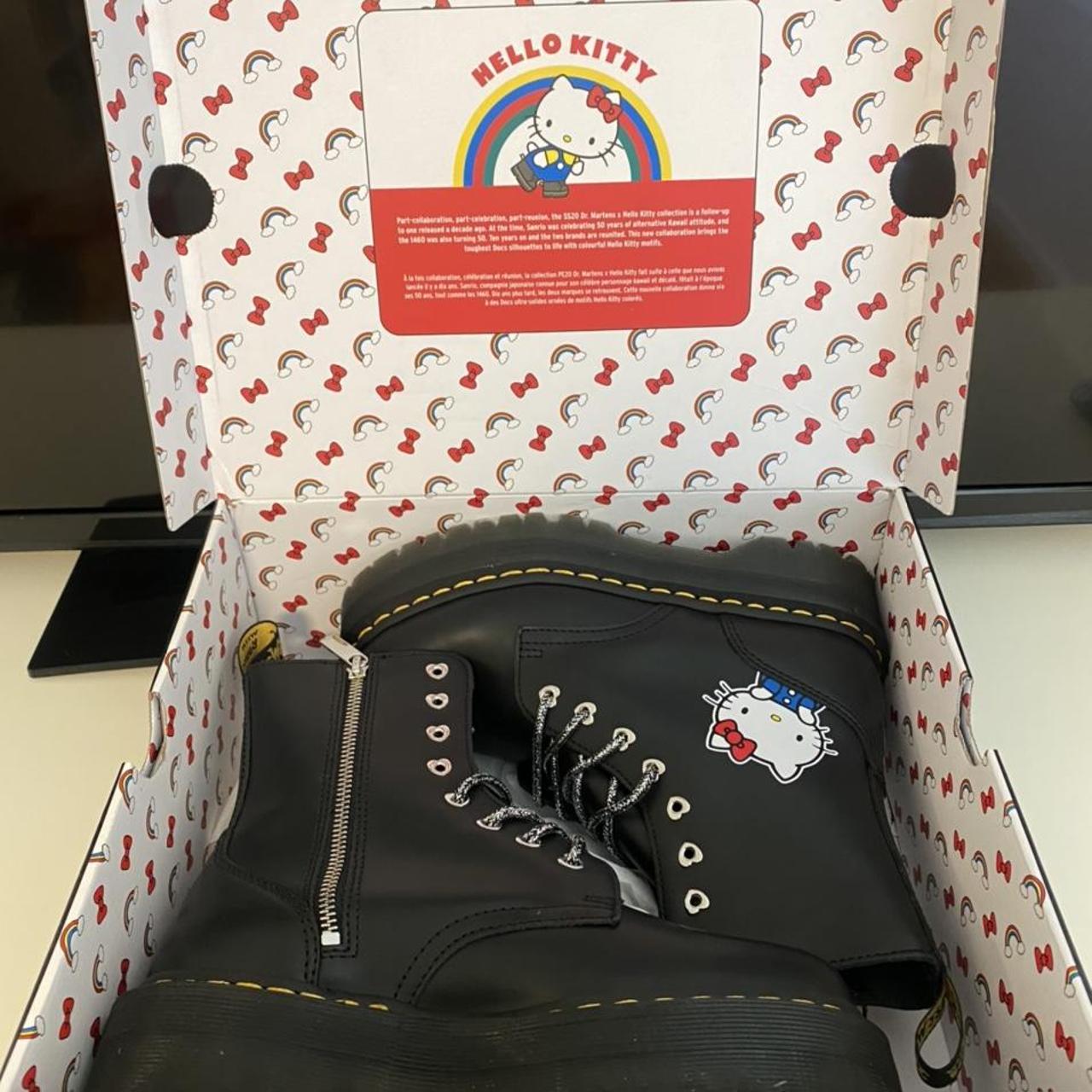 hello kitty dr marten doc marten black jadon Hello... - Depop