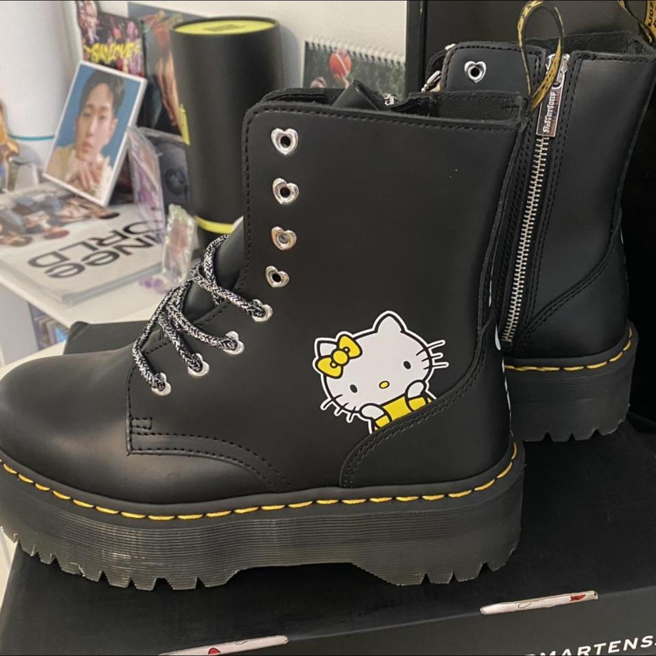 hello kitty dr marten doc marten black jadon Hello... - Depop