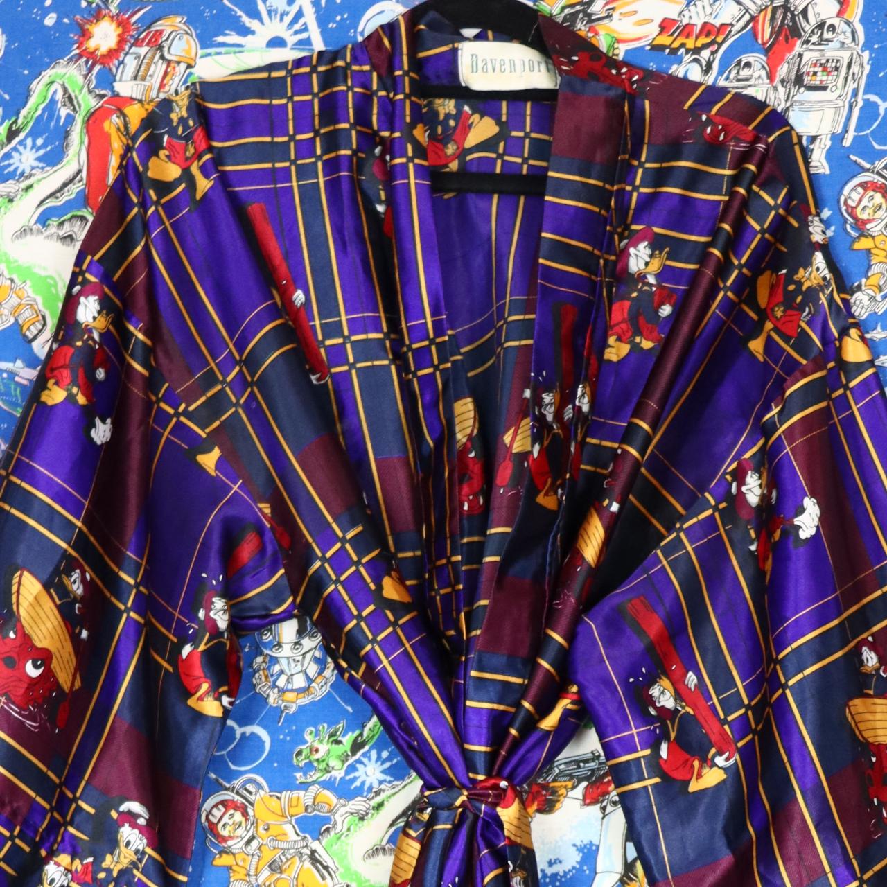 Davenport Vintage 90s Satin Bath Robe Dressing... - Depop