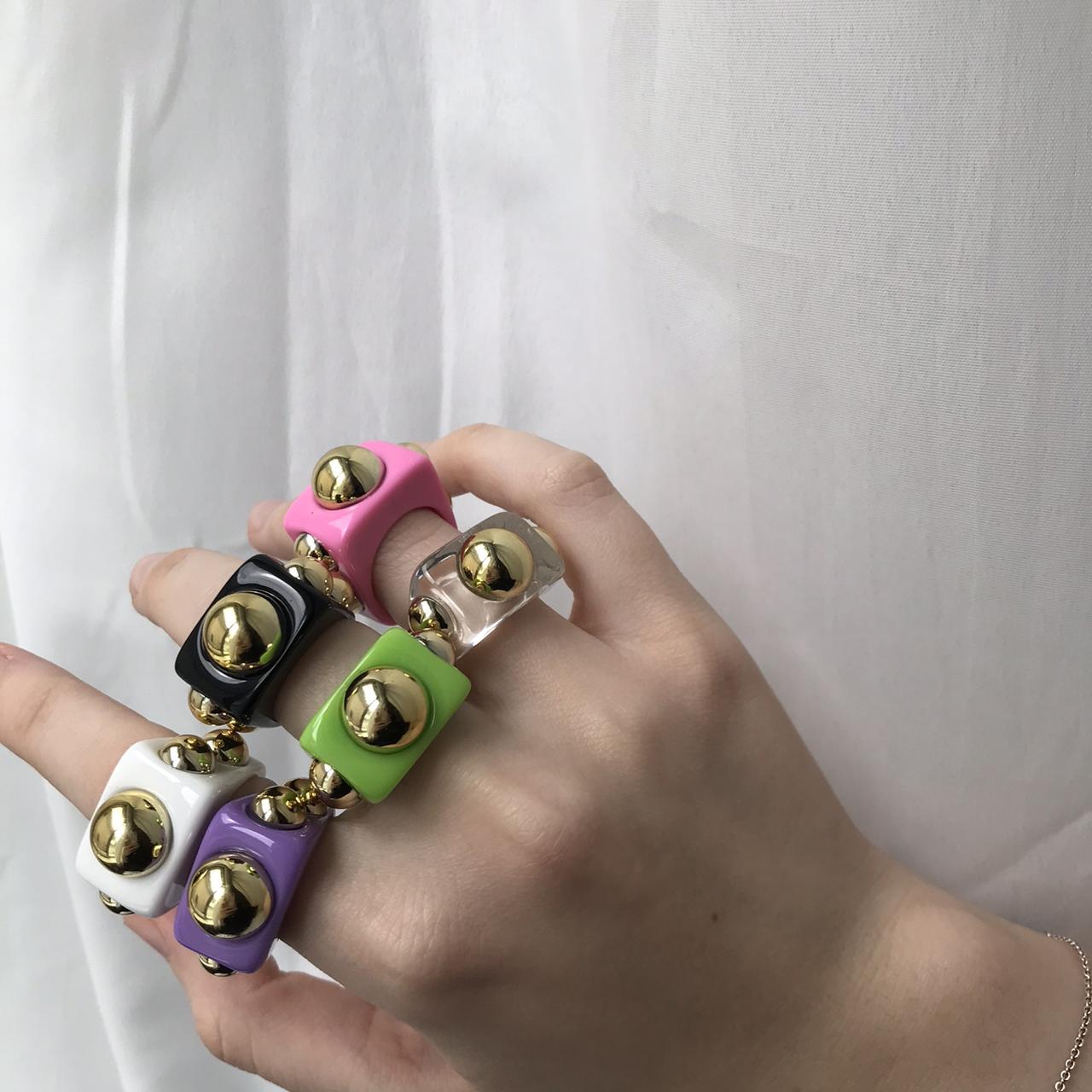 Amazing Chunky La Manso Inspired Rings with gold