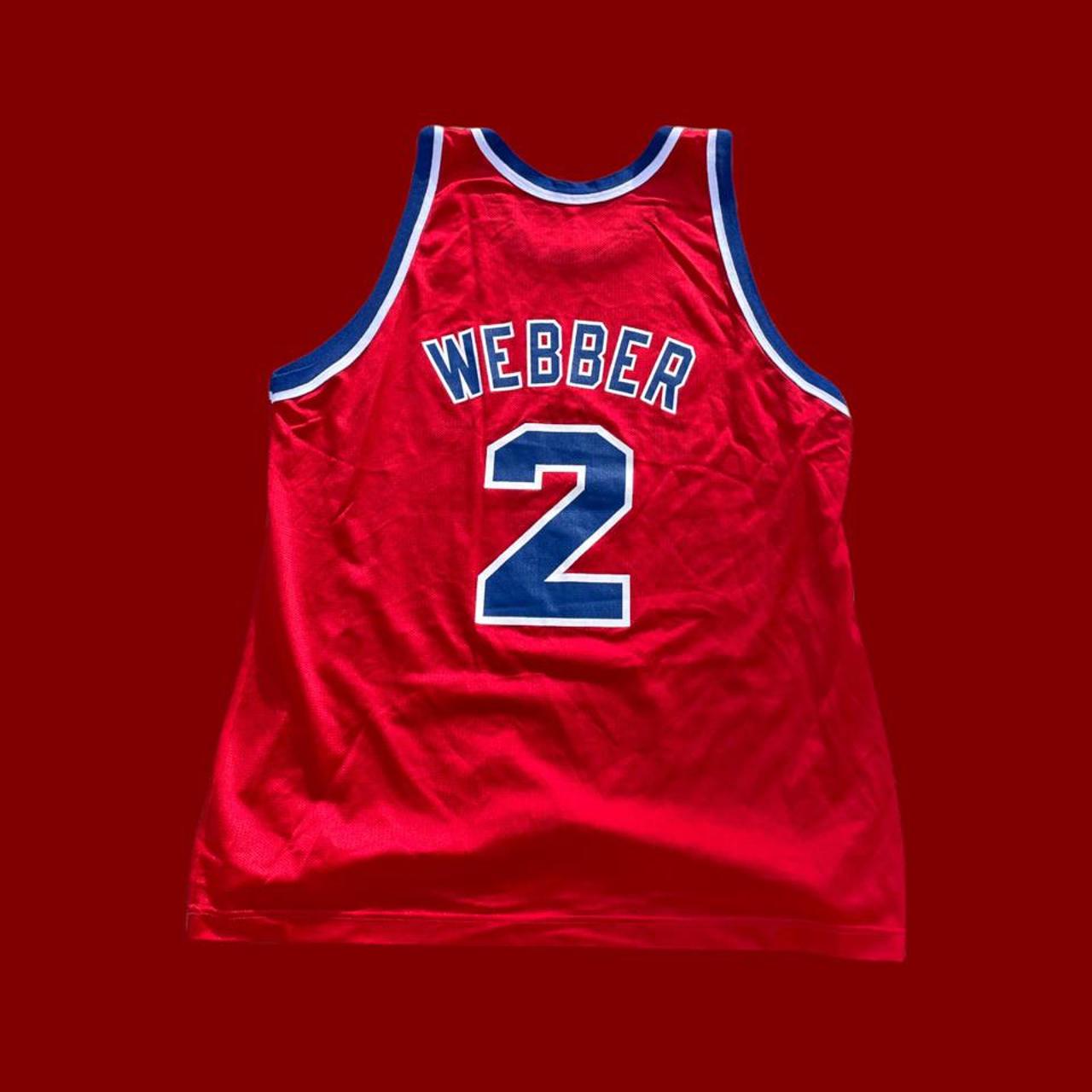 mens vintage Detroit pistons/bullets Chris Webber... - Depop