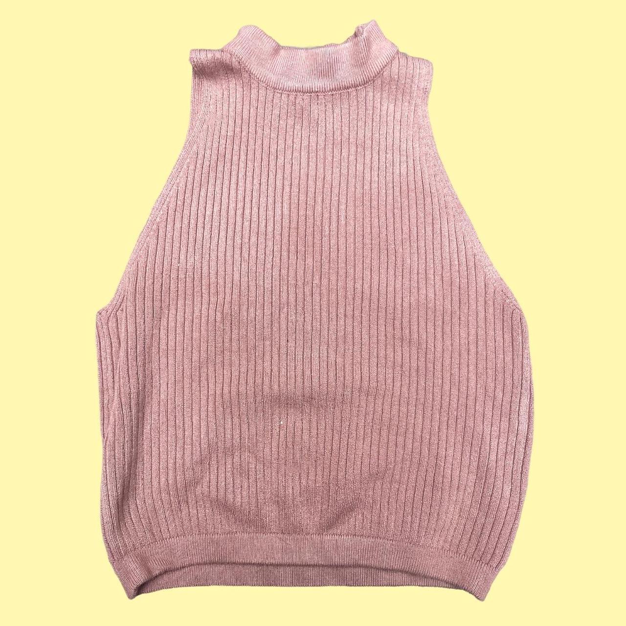 KENDALL + KYLIE DUSTY ROSE COLORED SWEATER TANK FROM... - Depop
