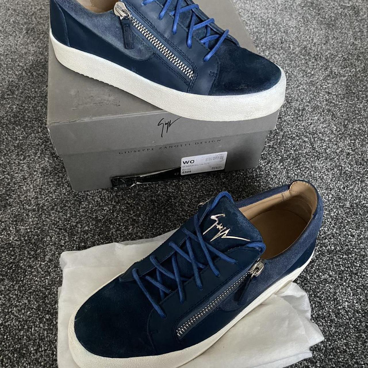 Giuseppe Zanotti Men's Blue Trainers | Depop