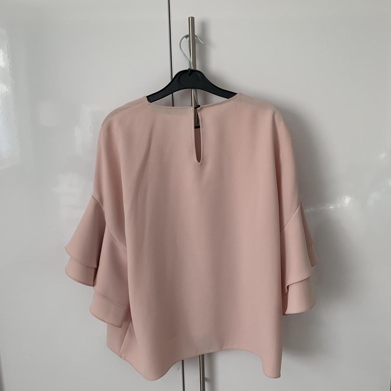 Zara Pink Frill Sleeve Top 💗 Size small great... - Depop