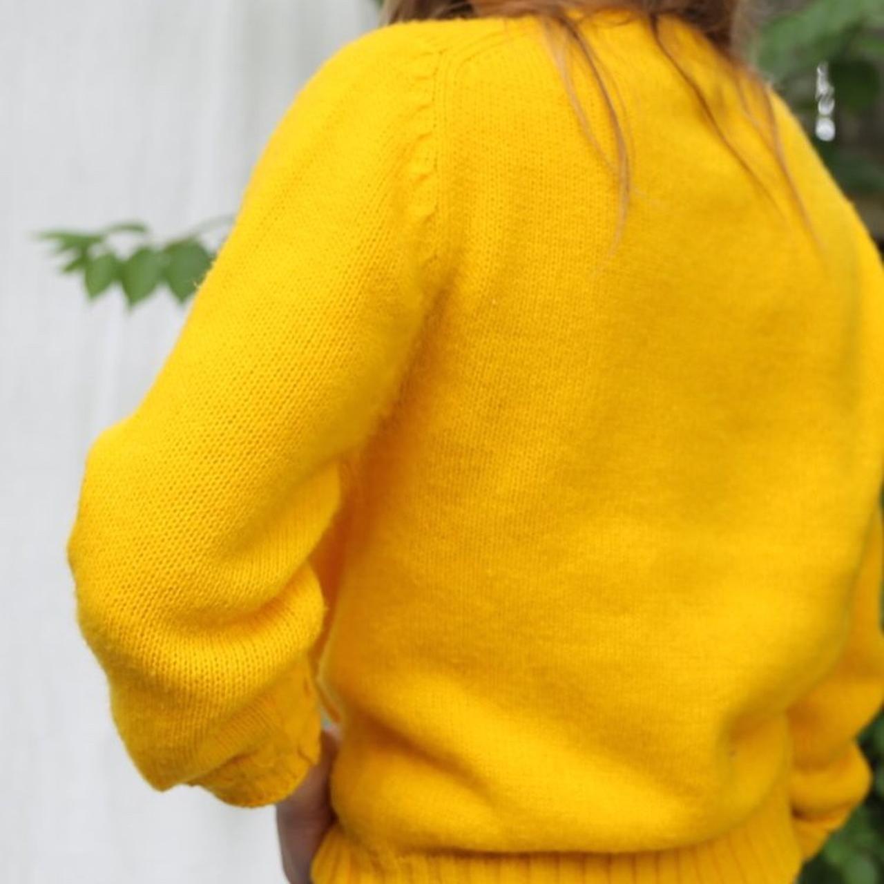 Vintage mustard bright yellow sweater. 100% acrylic... - Depop