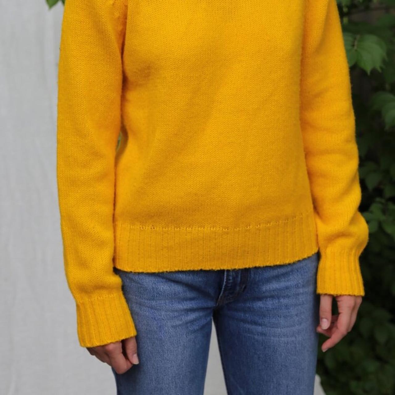 Vintage mustard bright yellow sweater. 100% acrylic... - Depop