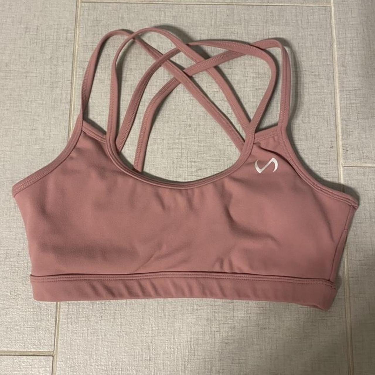 TLF pink genesis workout sports bra size... - Depop