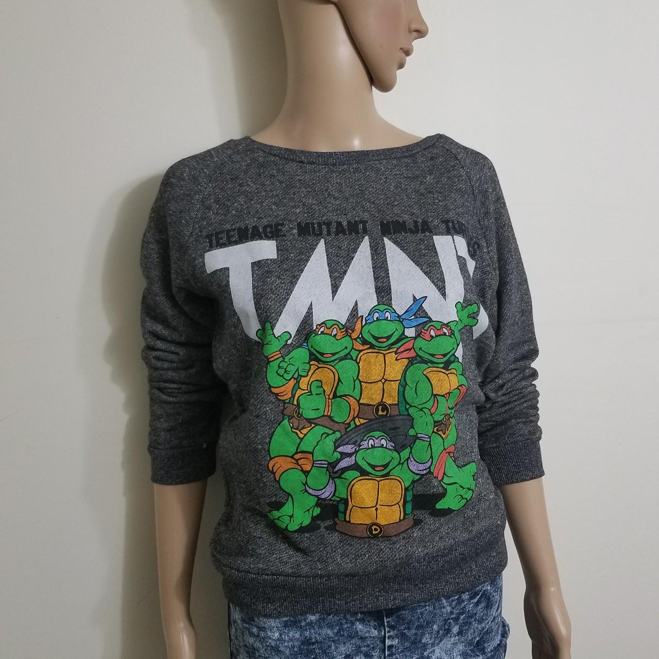 Womens gray ninja turtle Nickelodeon Sweater new... - Depop