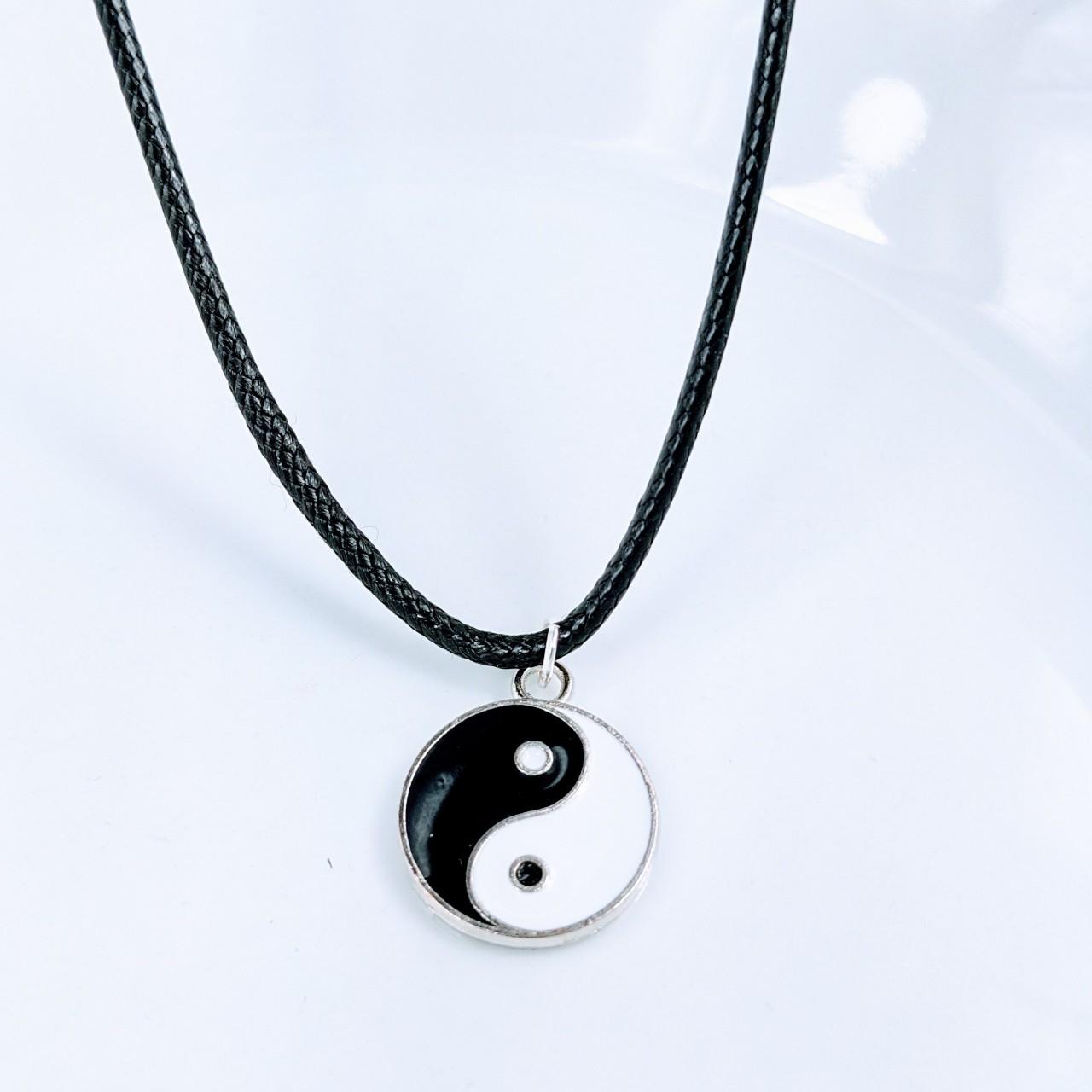 Yin Yang Charm Necklace Brand New. Black... - Depop Yin Yang Charm Necklace Brand New. Black... - Depop
