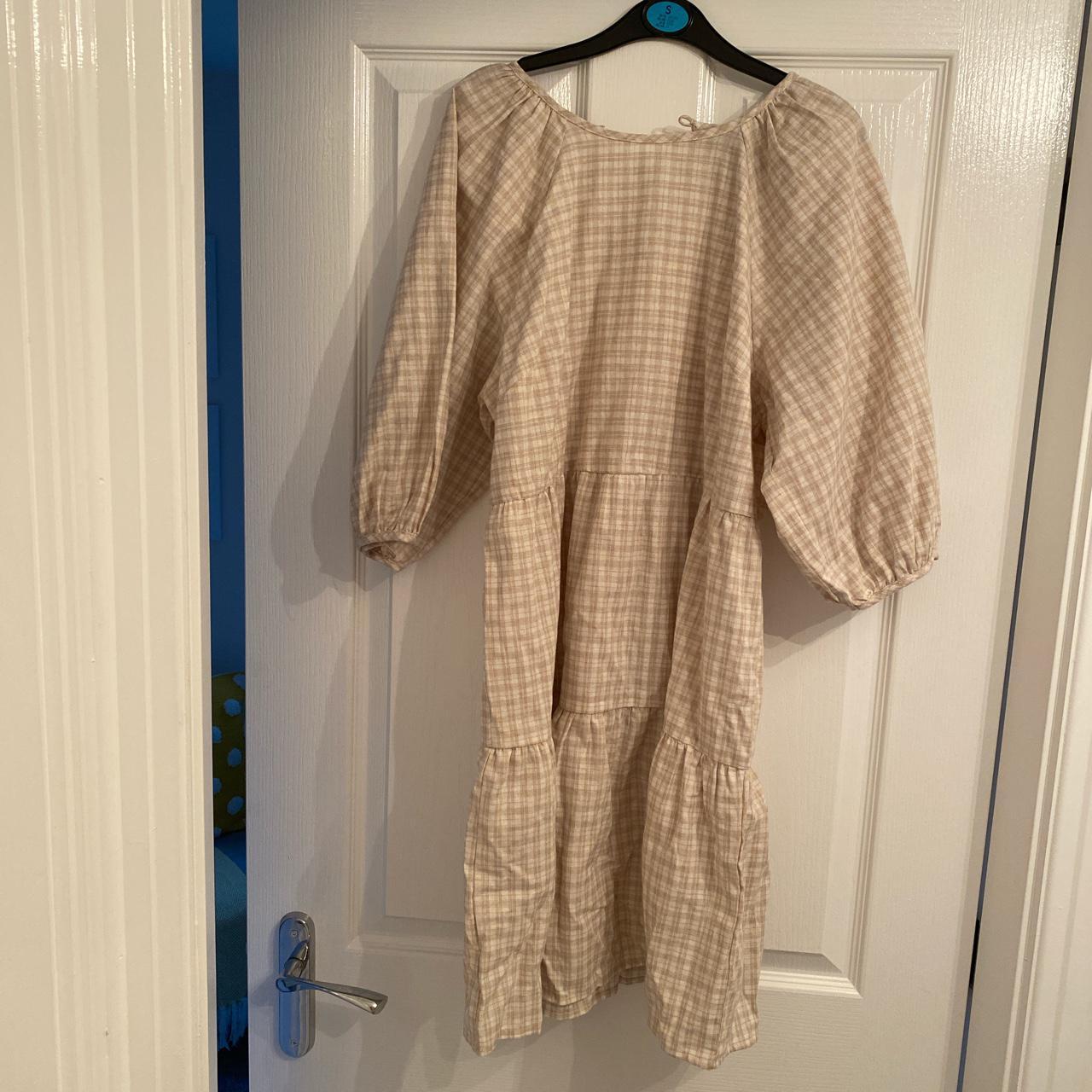 Primark beige dress - never been worn as too big.... - Depop