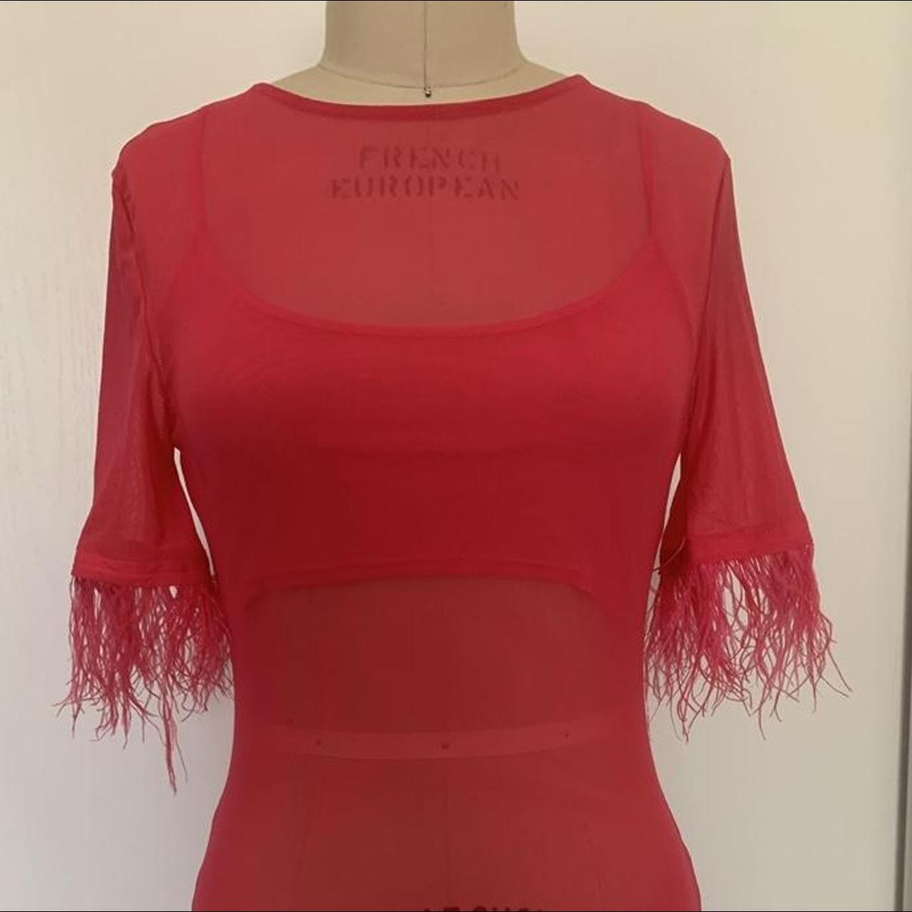 sheer hot pink fairy rave body suit