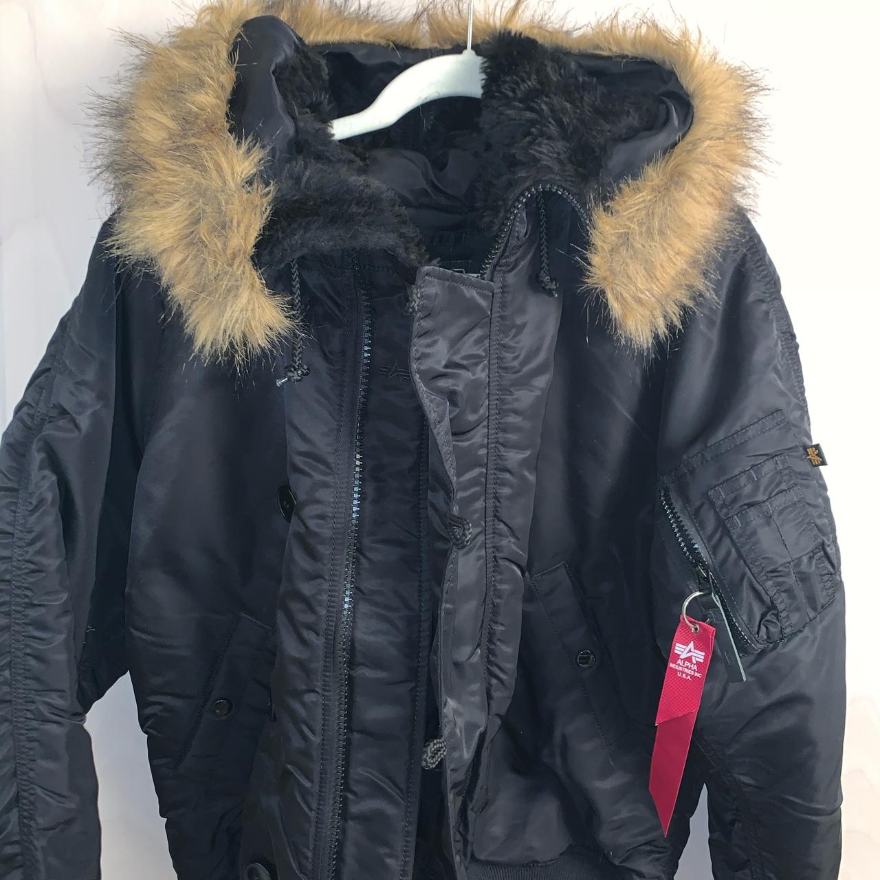 alpha industries pilot jacket in medium very... - Depop