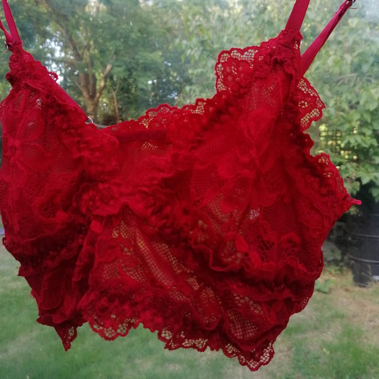 Lace bralet with straps and o ring Unpadded size... - Depop