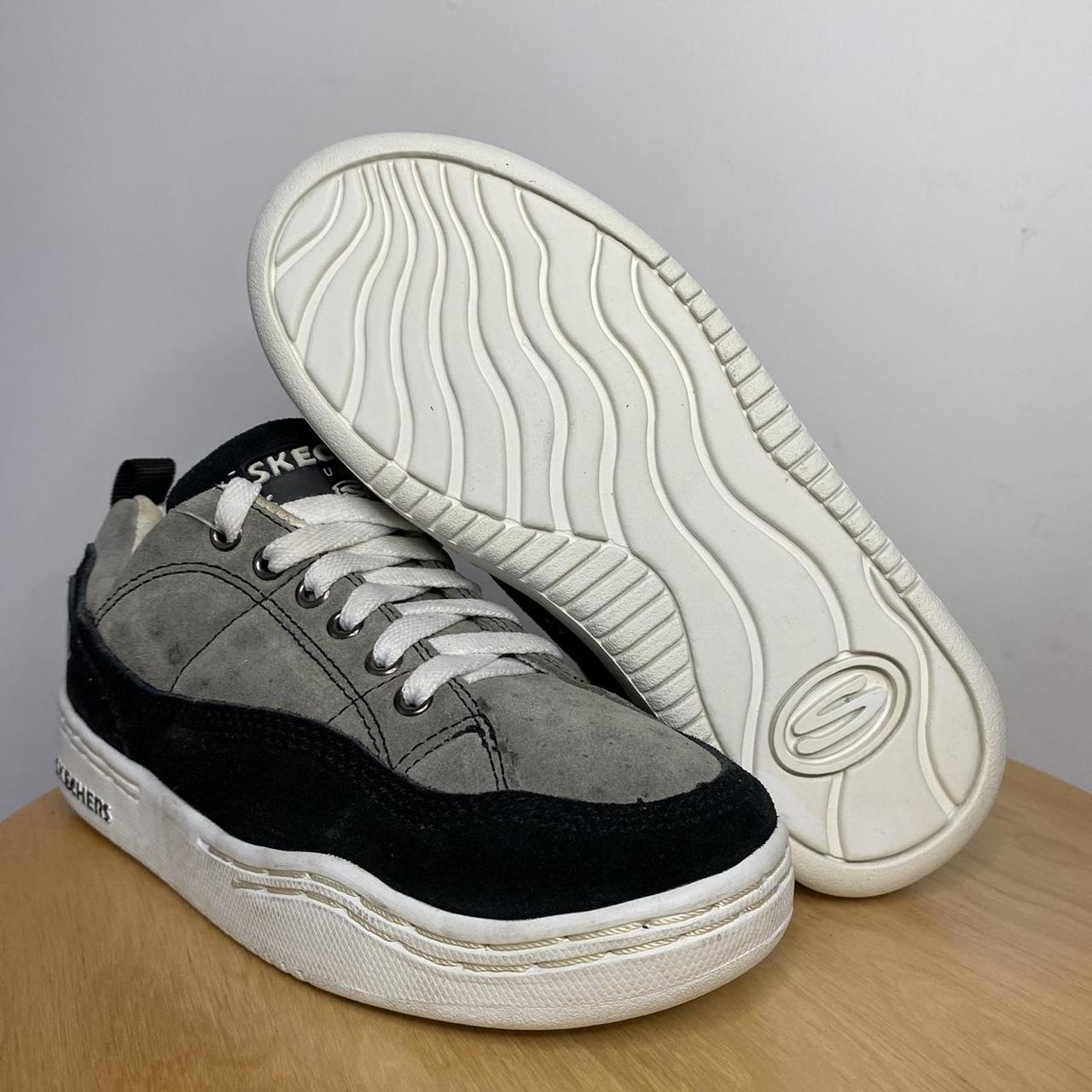 Vintage 90s Skechers Suede Platform Sneakers... - Depop
