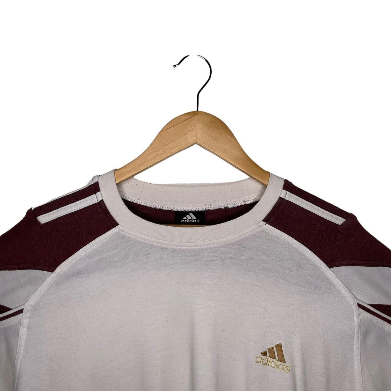 Adidas Men's White and Brown T-shirt | Depop