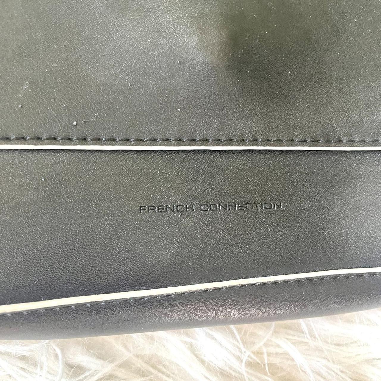 French Connection Women's Black and Cream Bag | Depop
