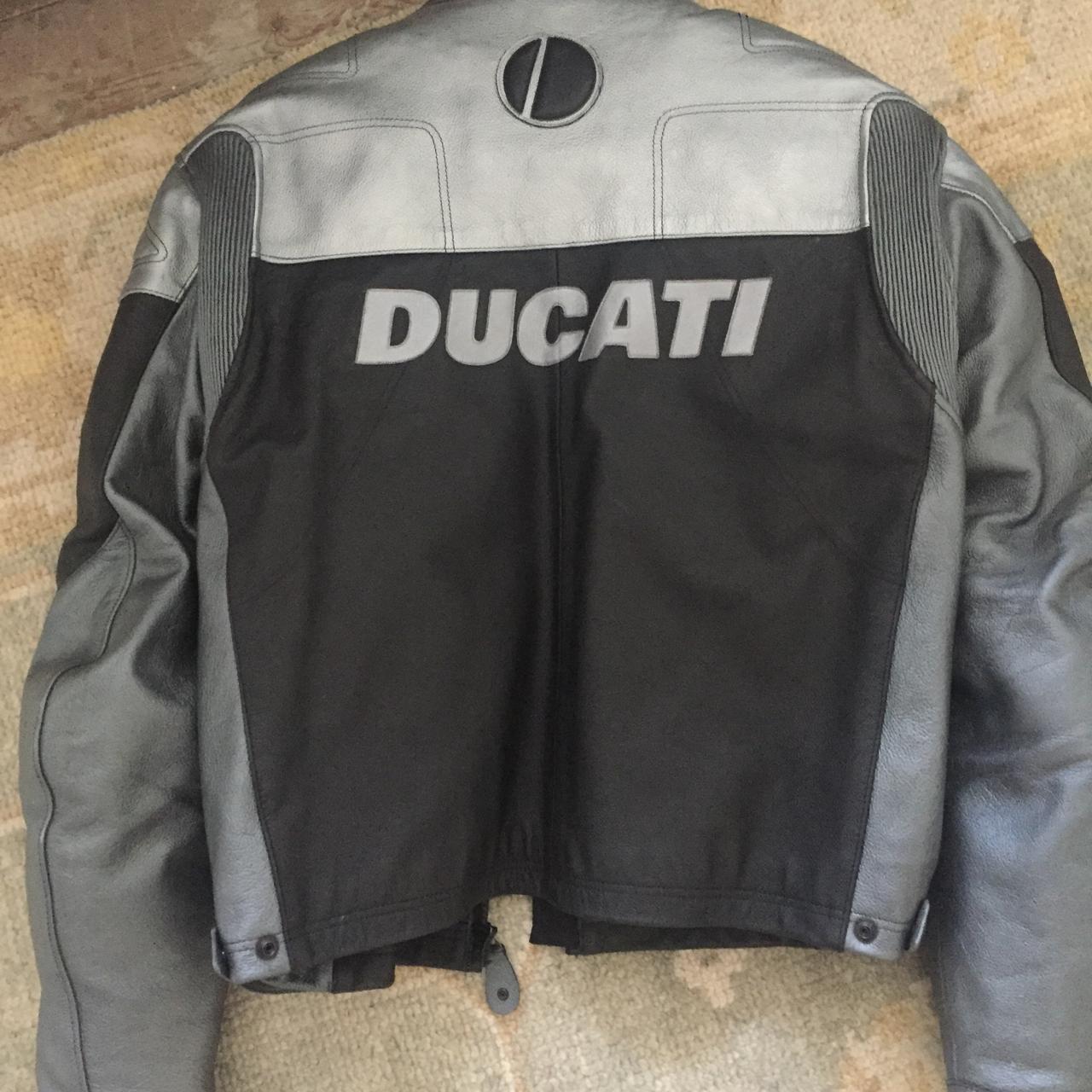 Real DUCATI leather motorcycle jacket ,size... - Depop