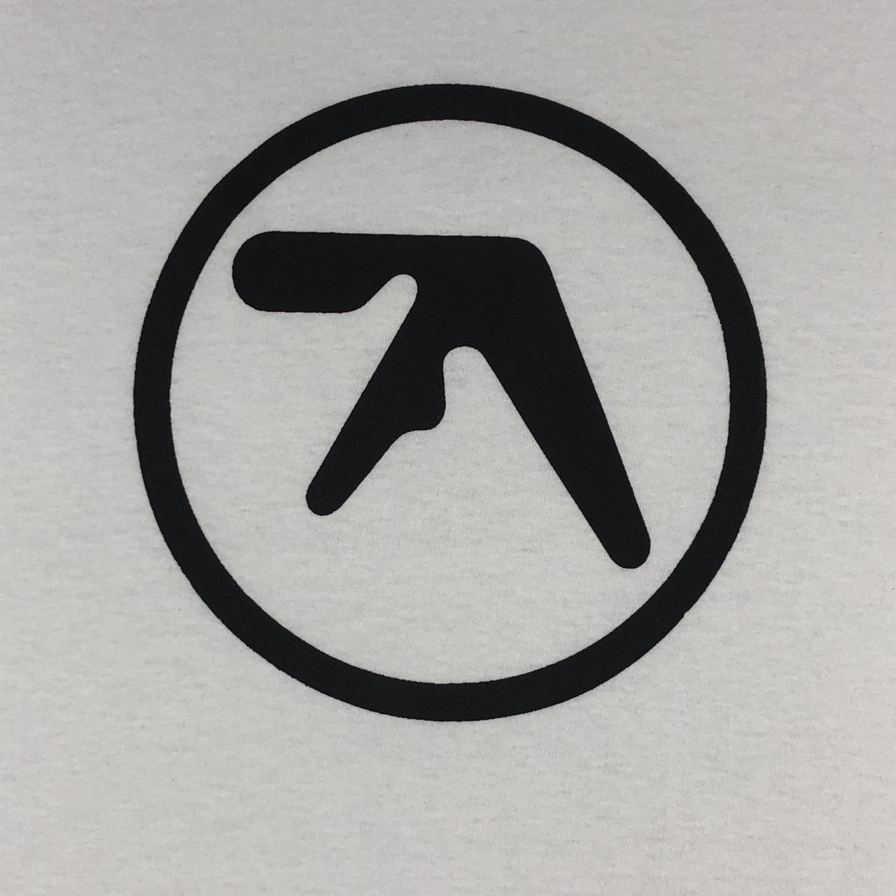 Aphex twin logo white T-shirt Hand-screen printed... - Depop