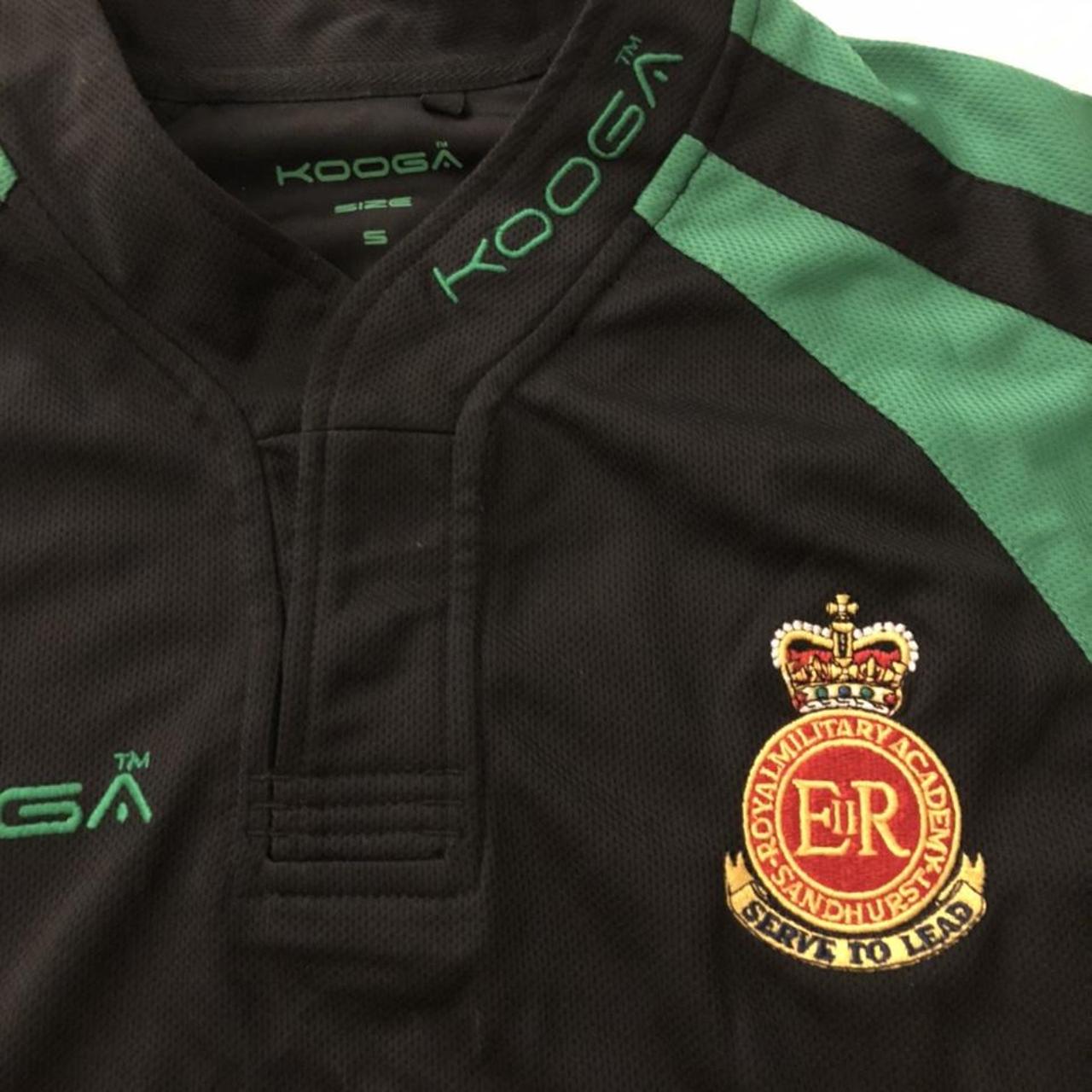 Sandhurst black rugby shirt - size medium Black and... - Depop