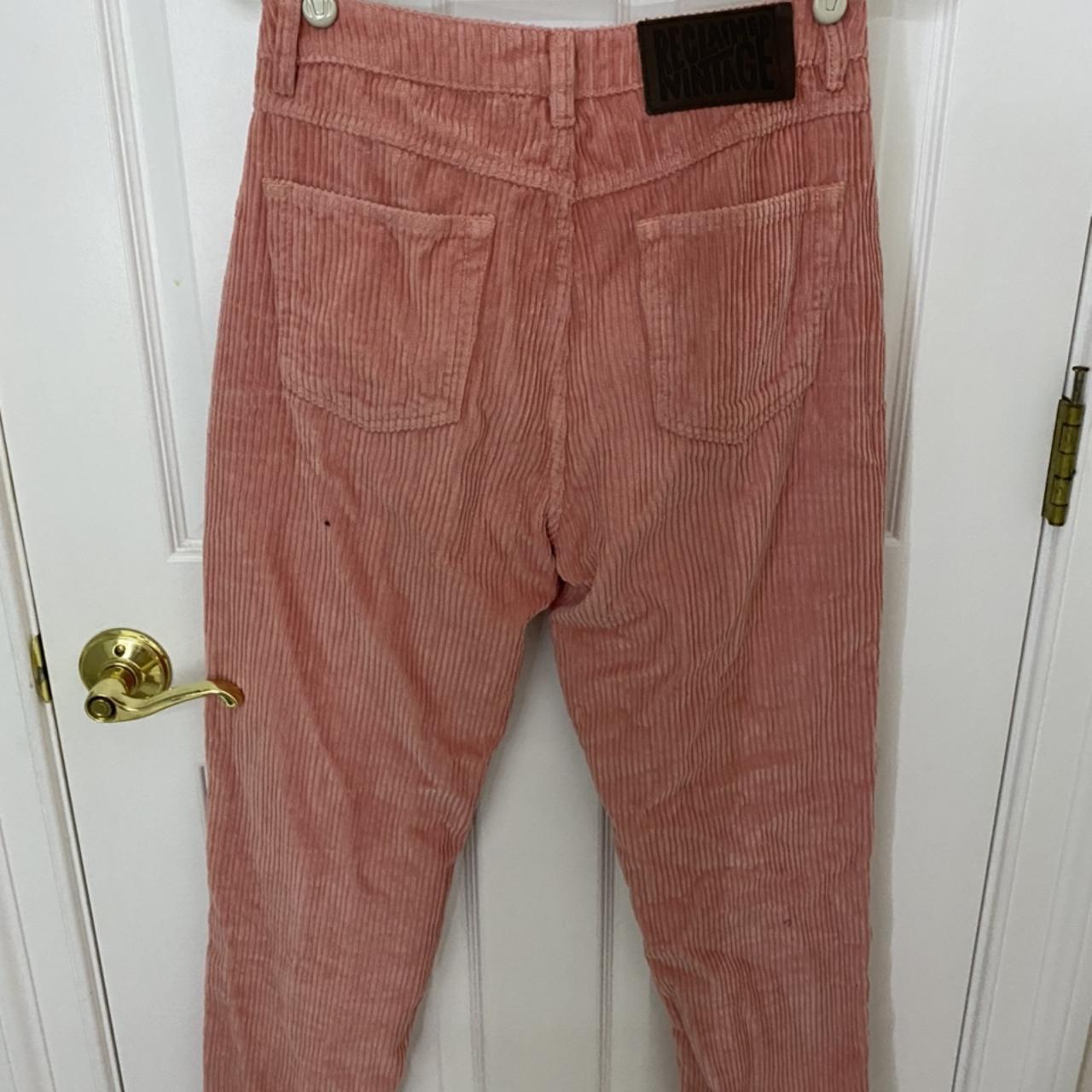 Reclaimed vintage pink corduroy trousers ... - Depop