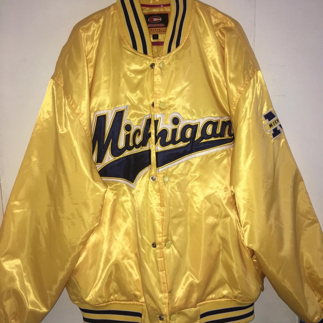 Beautiful vintage sports yellow baseball jacket.... - Depop