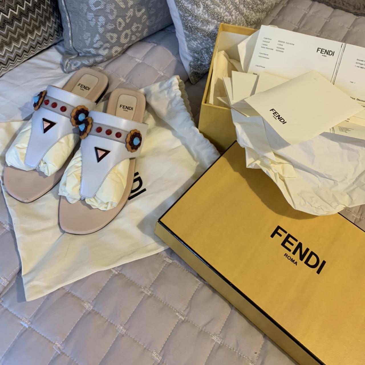 Genuine Fendi Sandals Slides Shoes - UK 5 - worn a... - Depop