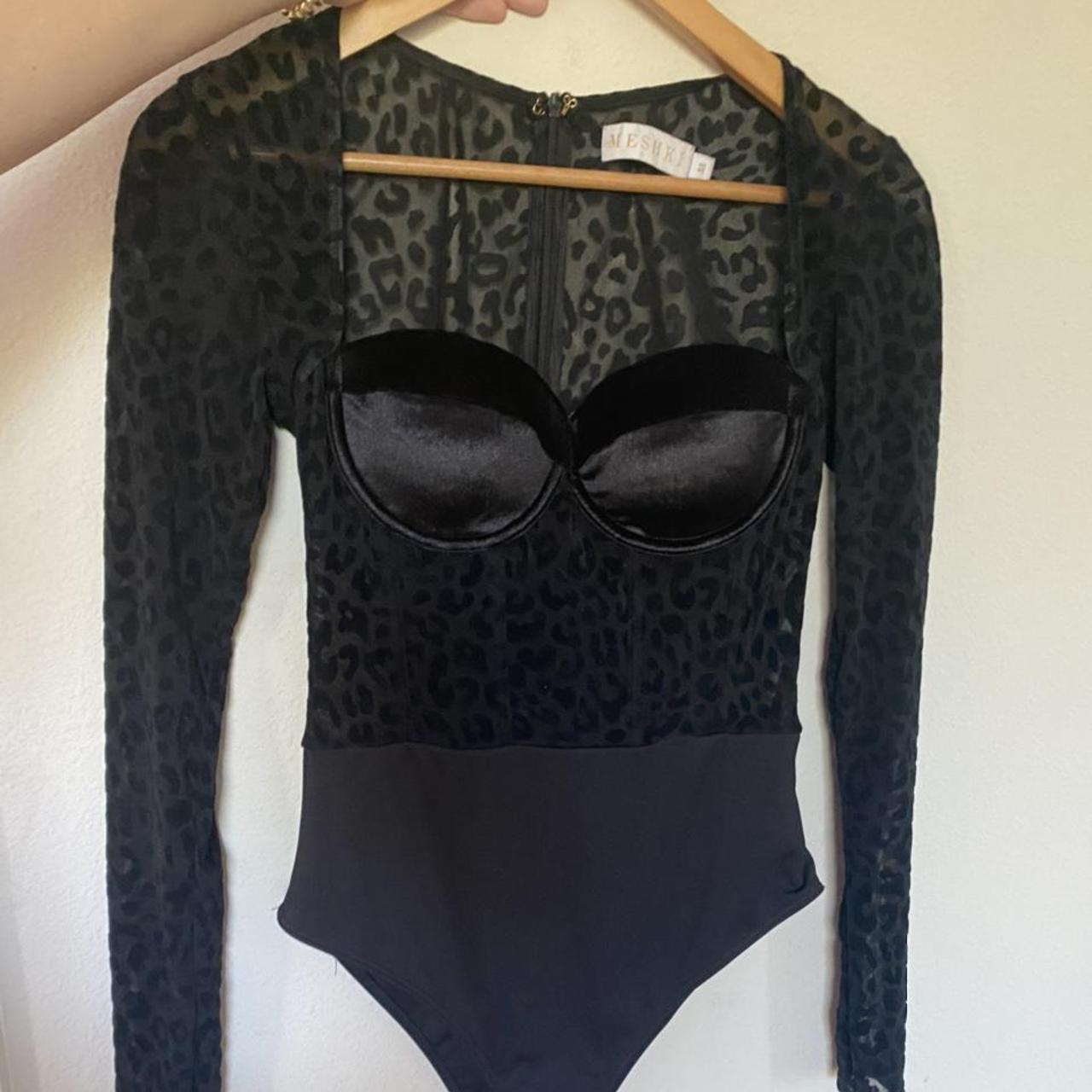 Meshki sheer leopard print bodysuit - Depop