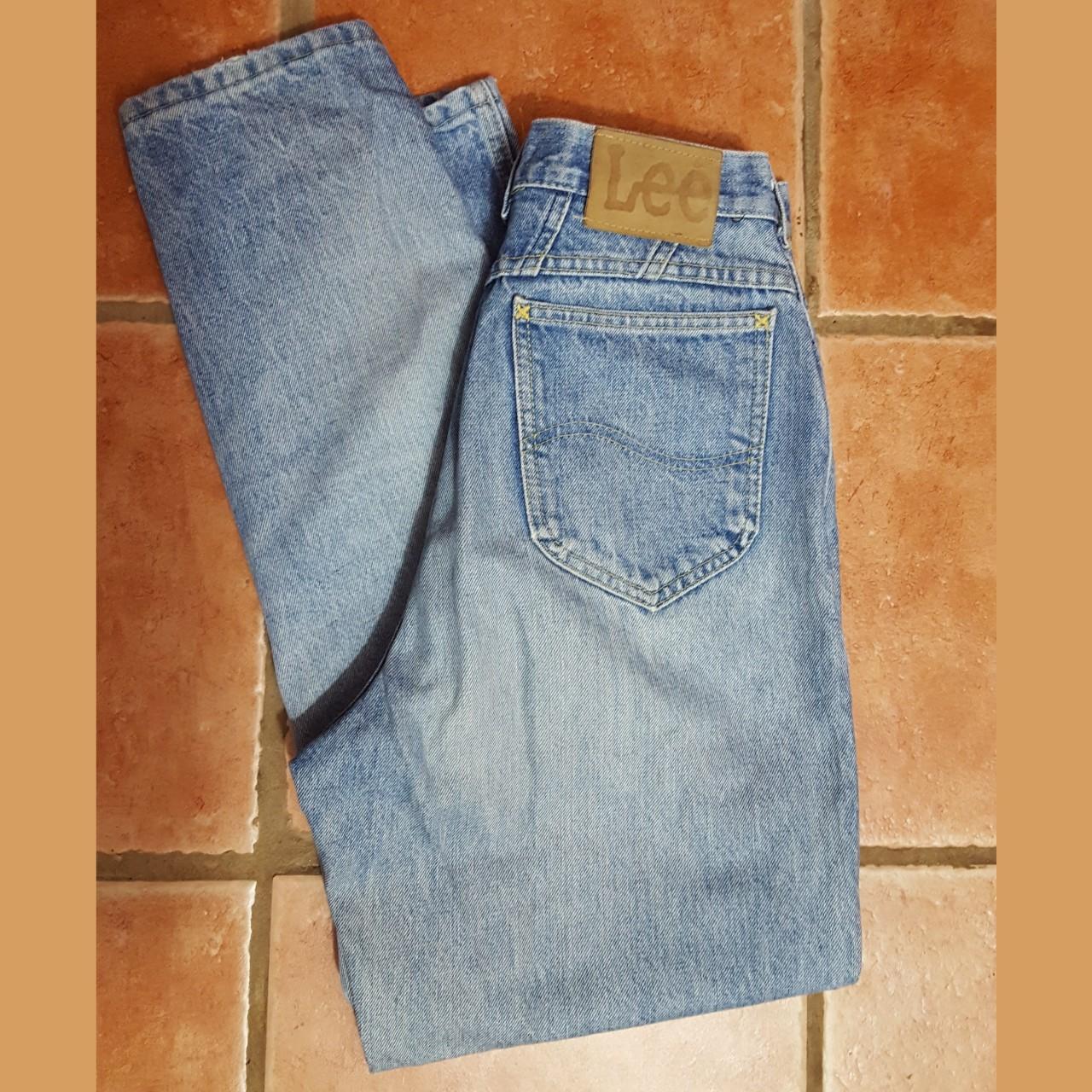 Vintage Lee high wasted, tapered leg mom jeans.... - Depop