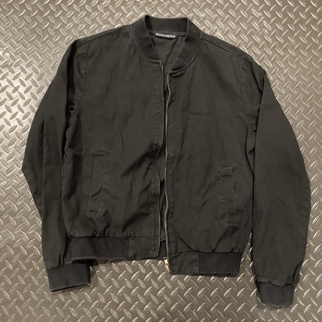 Brandy Melville Black Bomber Jacket Size:... - Depop