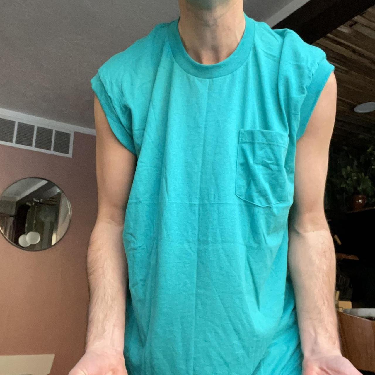 1980s classic bro out gym wear Pocket muscle... - Depop