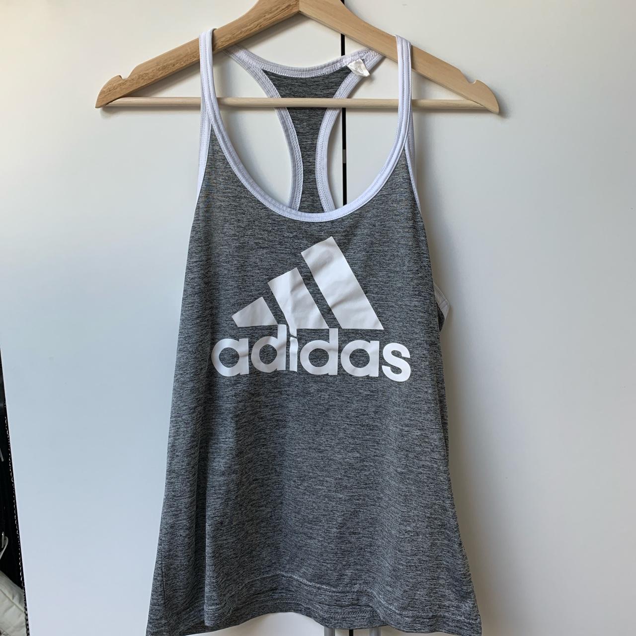 Racer back Adidas gym top. Great condition. Size... - Depop