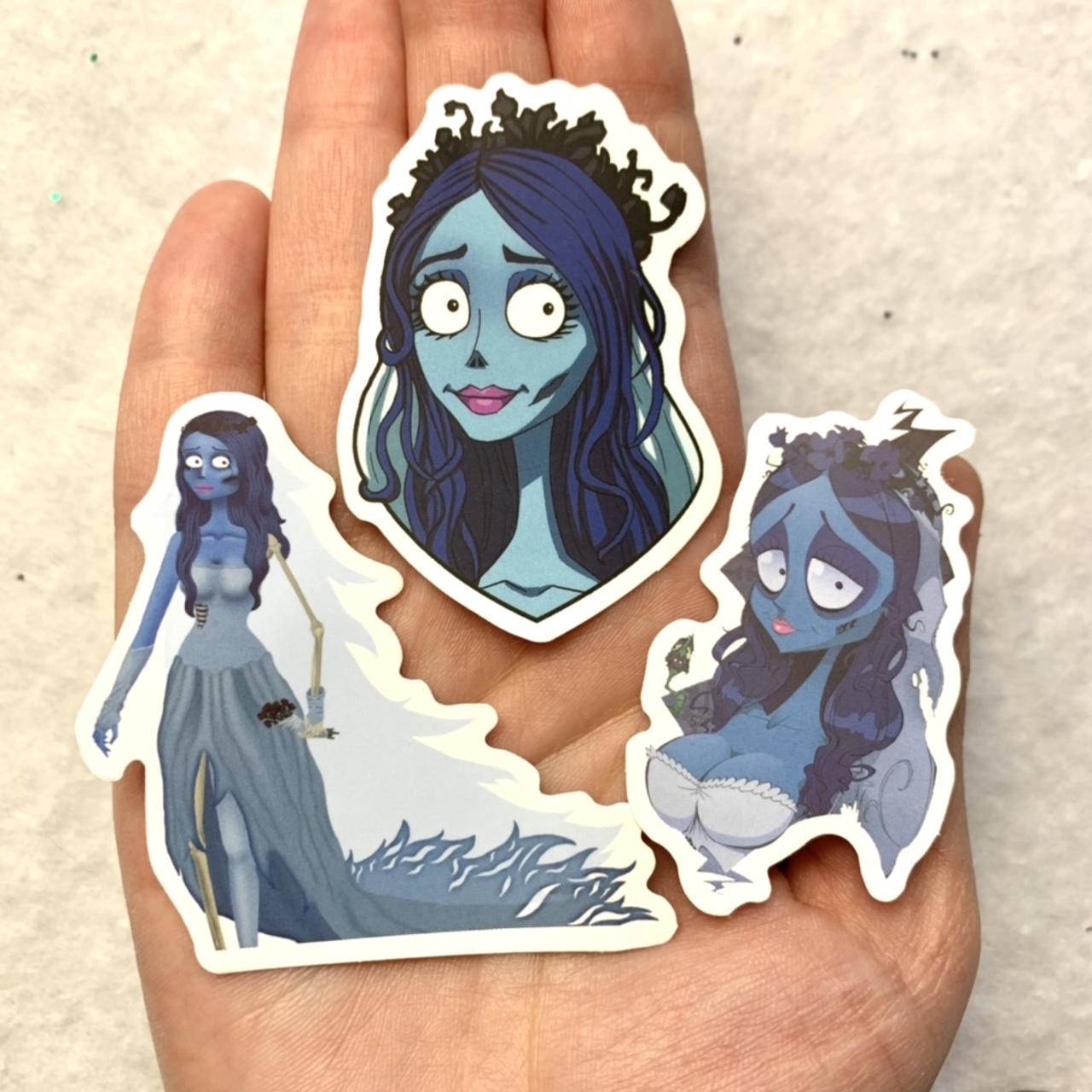 Corpse Bride Sticker Pack!!! 🖤🖤🖤 3 matte, High... - Depop