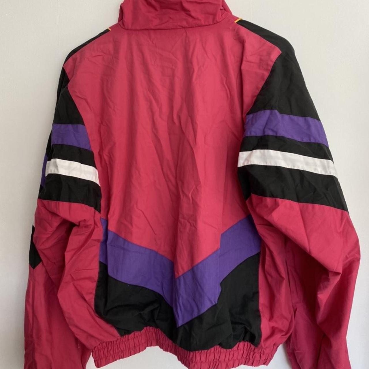80’s Retro hoodless windbreaker Vintage Design by Mr... - Depop