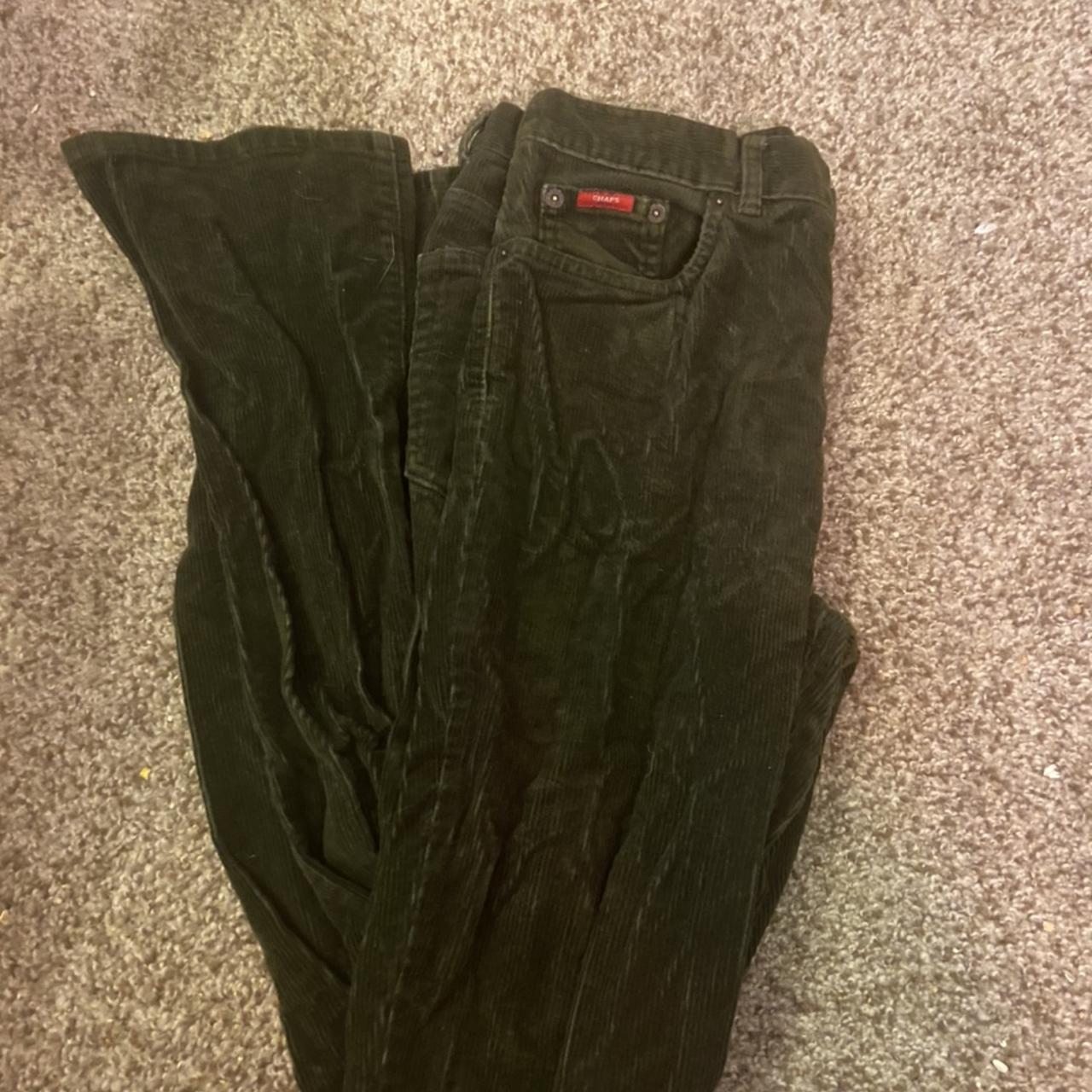 Chaps Women's Khaki and Green Jeans | Depop