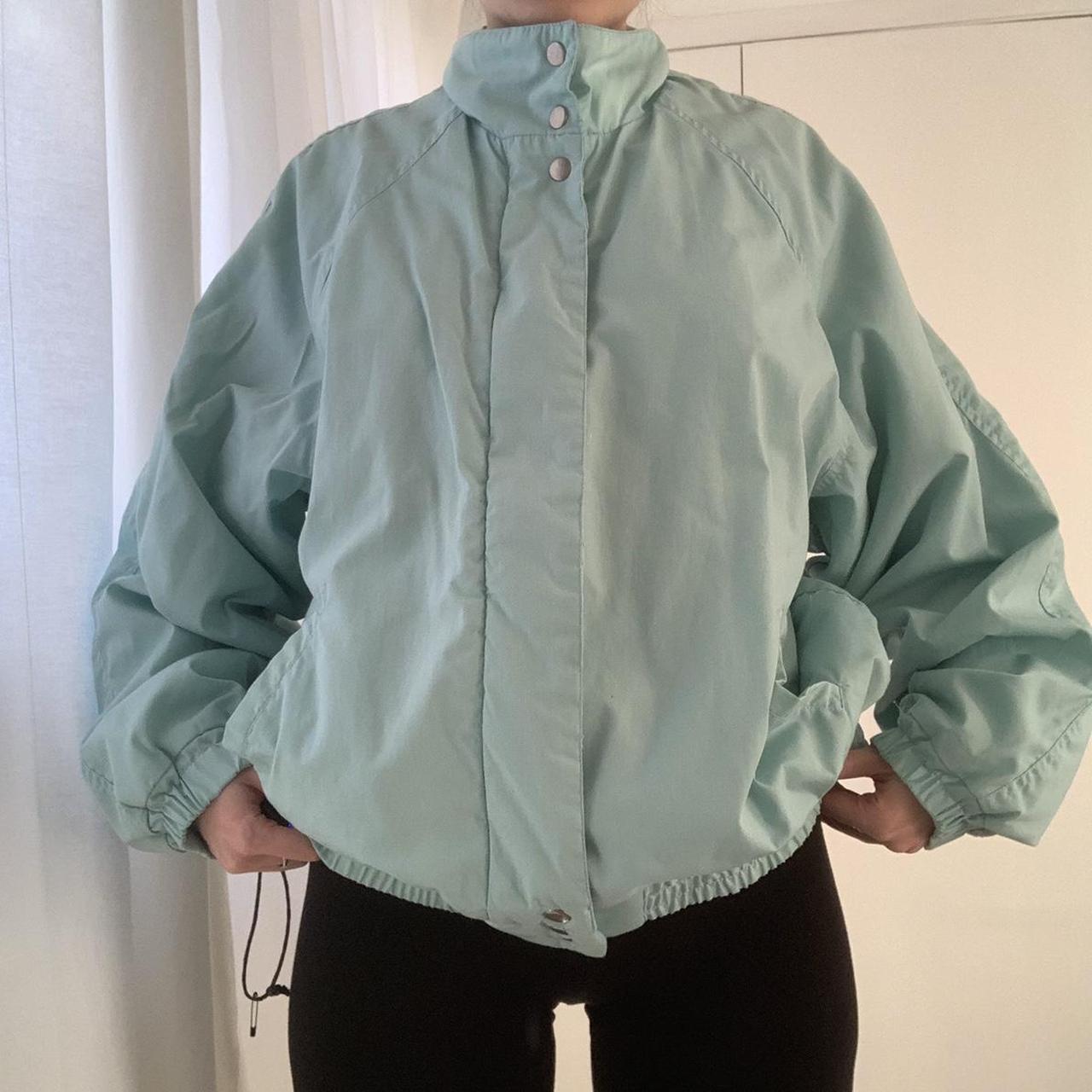 Turquoise bomber jacket - Depop