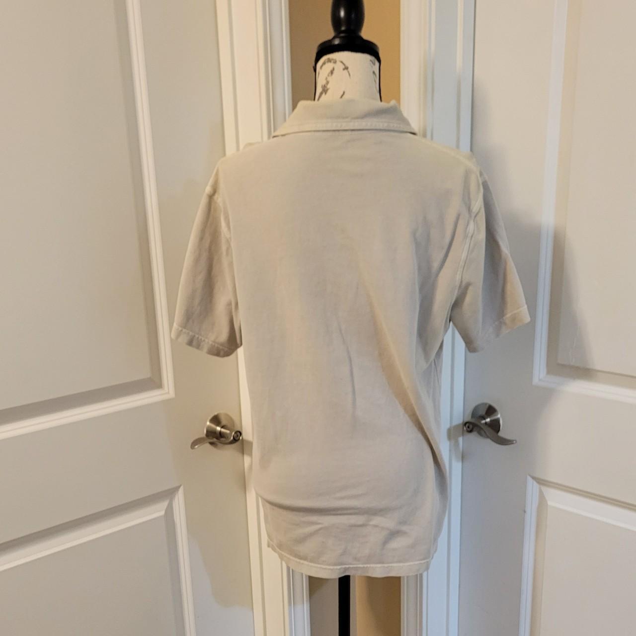 beige/grey gap polo shirt really love this one!!... - Depop