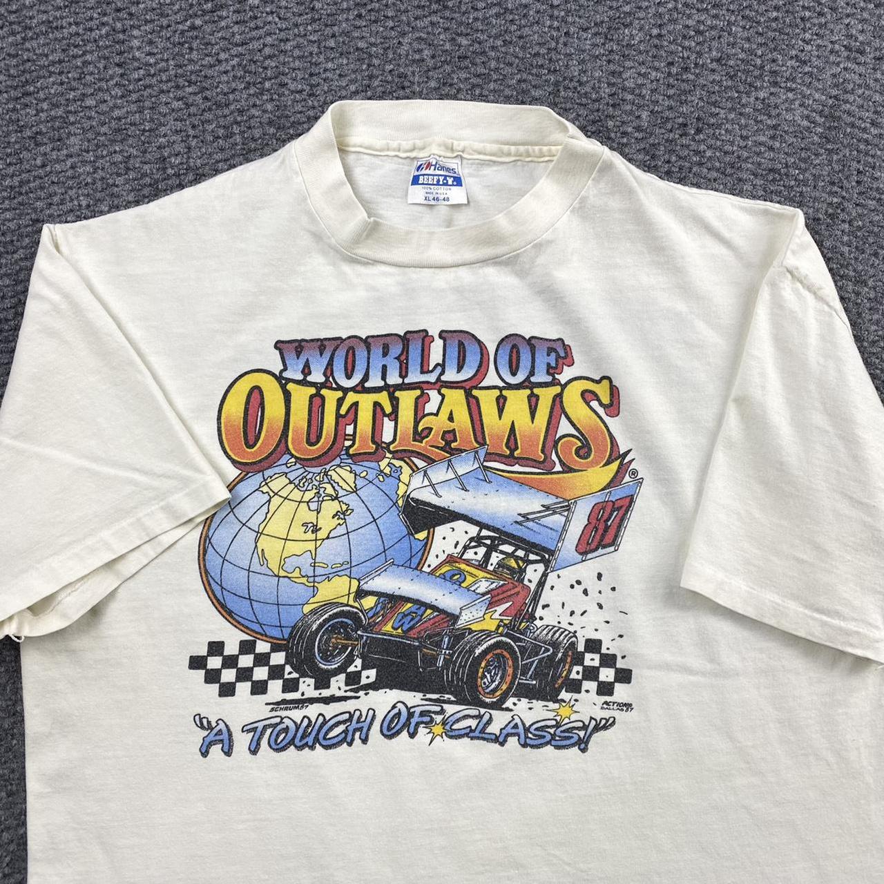 VINTAGE 90s World of Outlaws Racing T Shirt Mens... - Depop