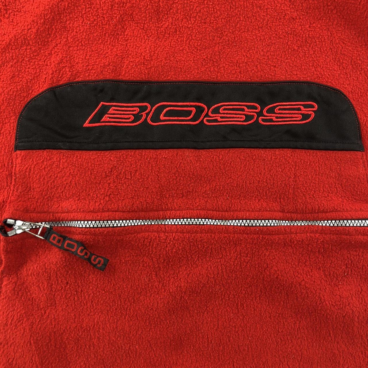 Vintage 90s BOSS Fleece Pullover Jacket Men’s XXL... - Depop