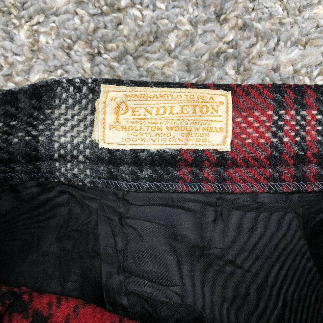 VTG Pendleton Red Plaid Pencil Skirt Size 22” Waist... - Depop