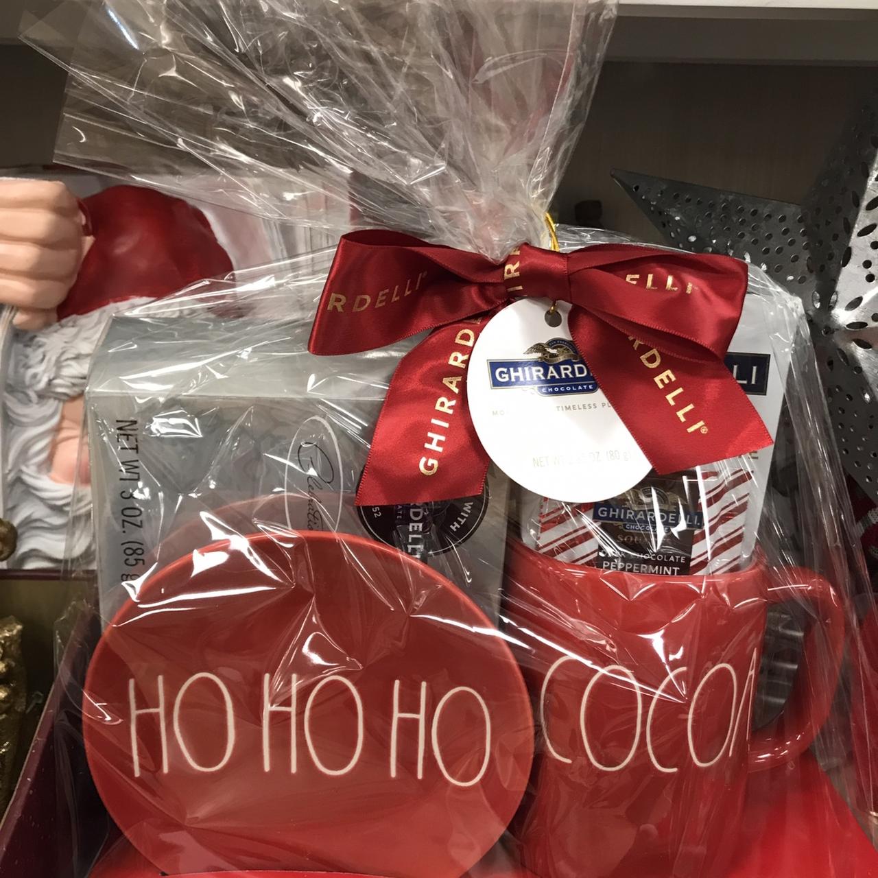Brand New Rae Dunn Red Cocoa Mug and Red Ho Ho Ho... - Depop