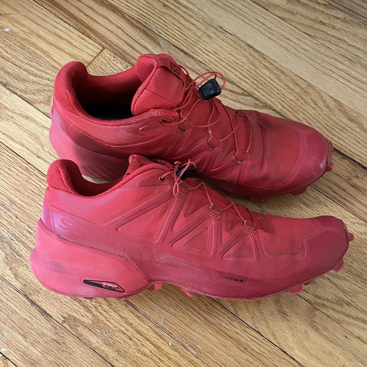 Re-pop Salomon speedcross 5 In red Size 10 I... - Depop