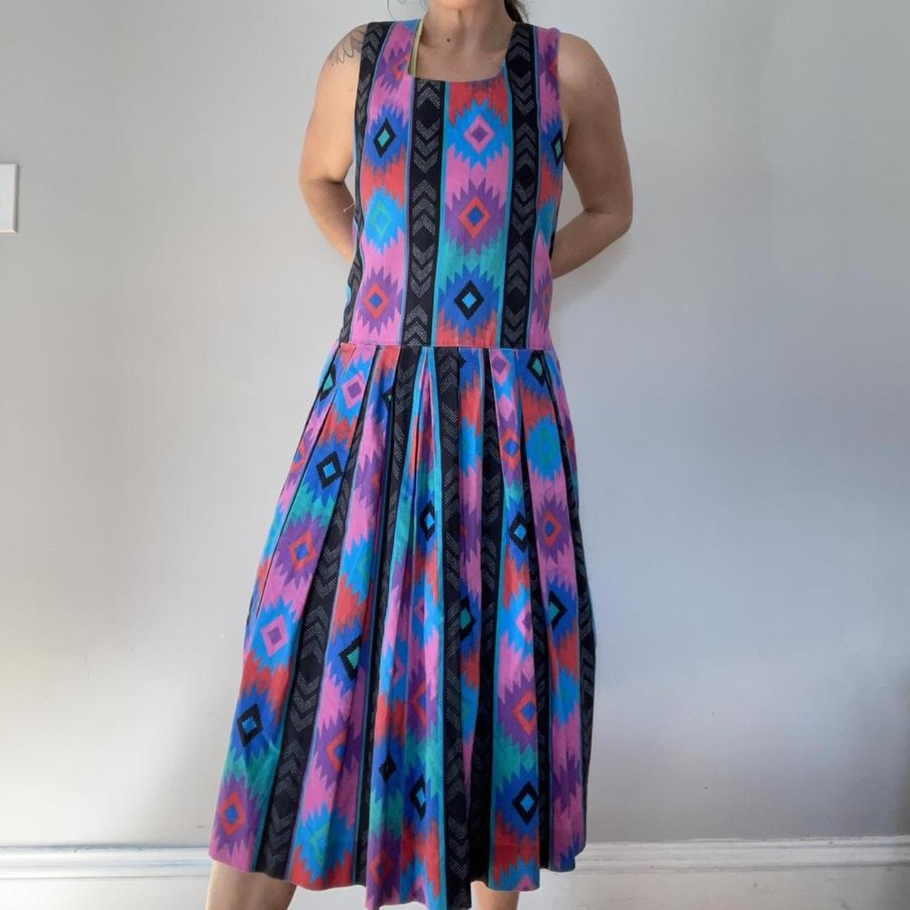 VINTAGE SOUTHWESTERN DRESS a true gem // vintage... - Depop