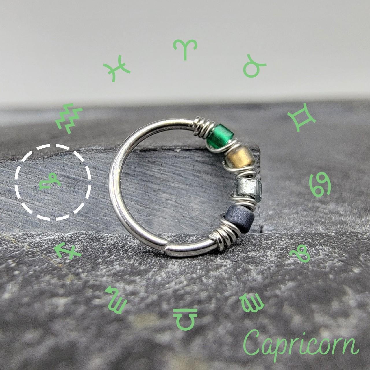 Capricorn Zodiac Sign Nose Ring or Cartilage... - Depop