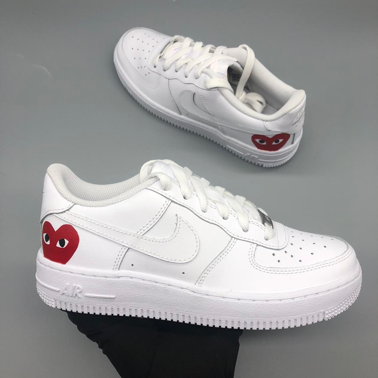 JUNIOR LISTING - sizes UK 3-6 Red Cdg Heart Air... - Depop