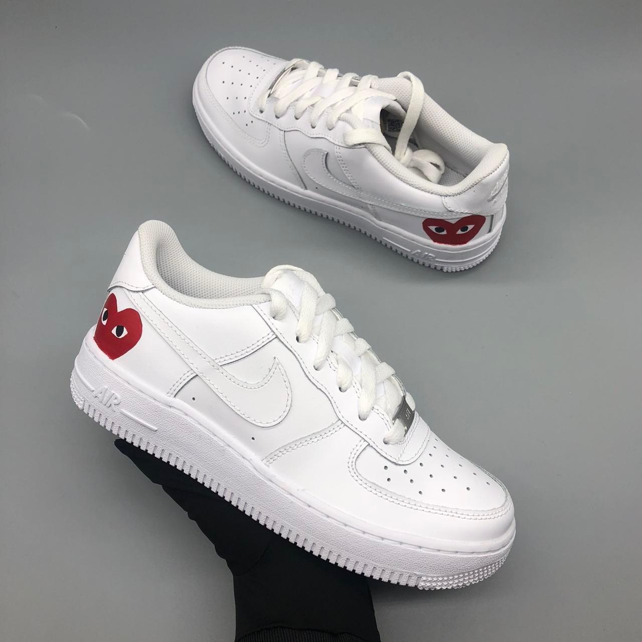 JUNIOR LISTING - sizes UK 3-6 Red Cdg Heart Air... - Depop
