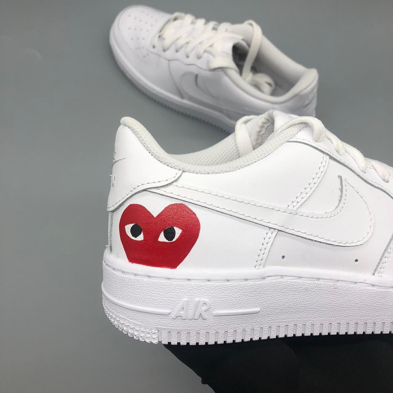 JUNIOR LISTING - sizes UK 3-6 Red Cdg Heart Air... - Depop