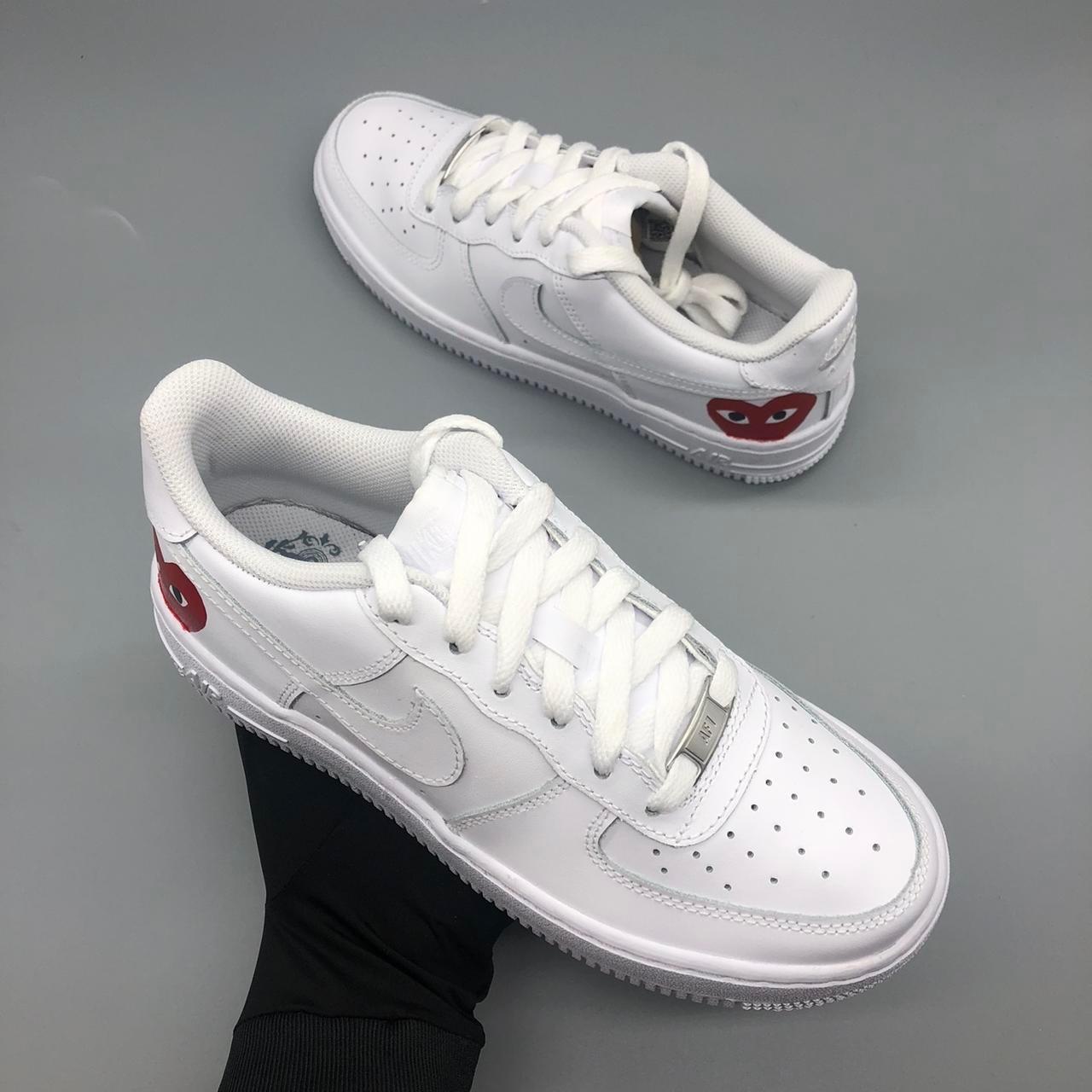 JUNIOR LISTING - sizes UK 3-6 Red Cdg Heart Air... - Depop
