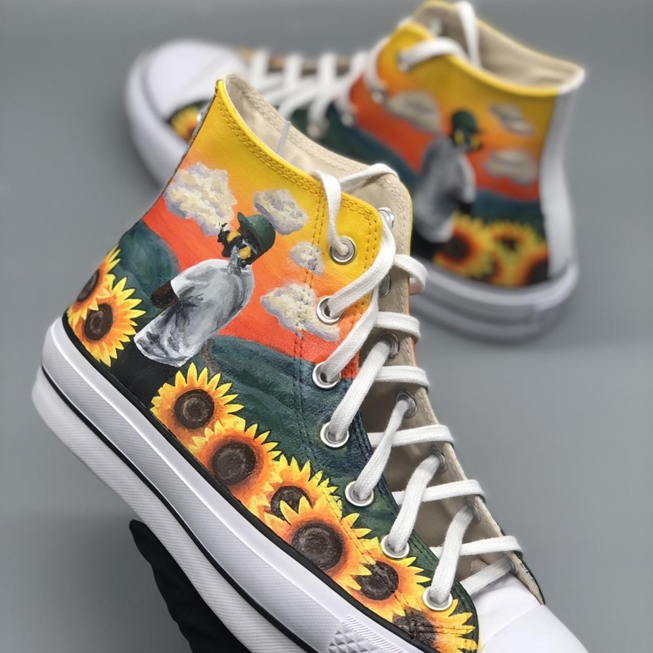 Tyler the Creator Flowerboy Platform Converse... - Depop